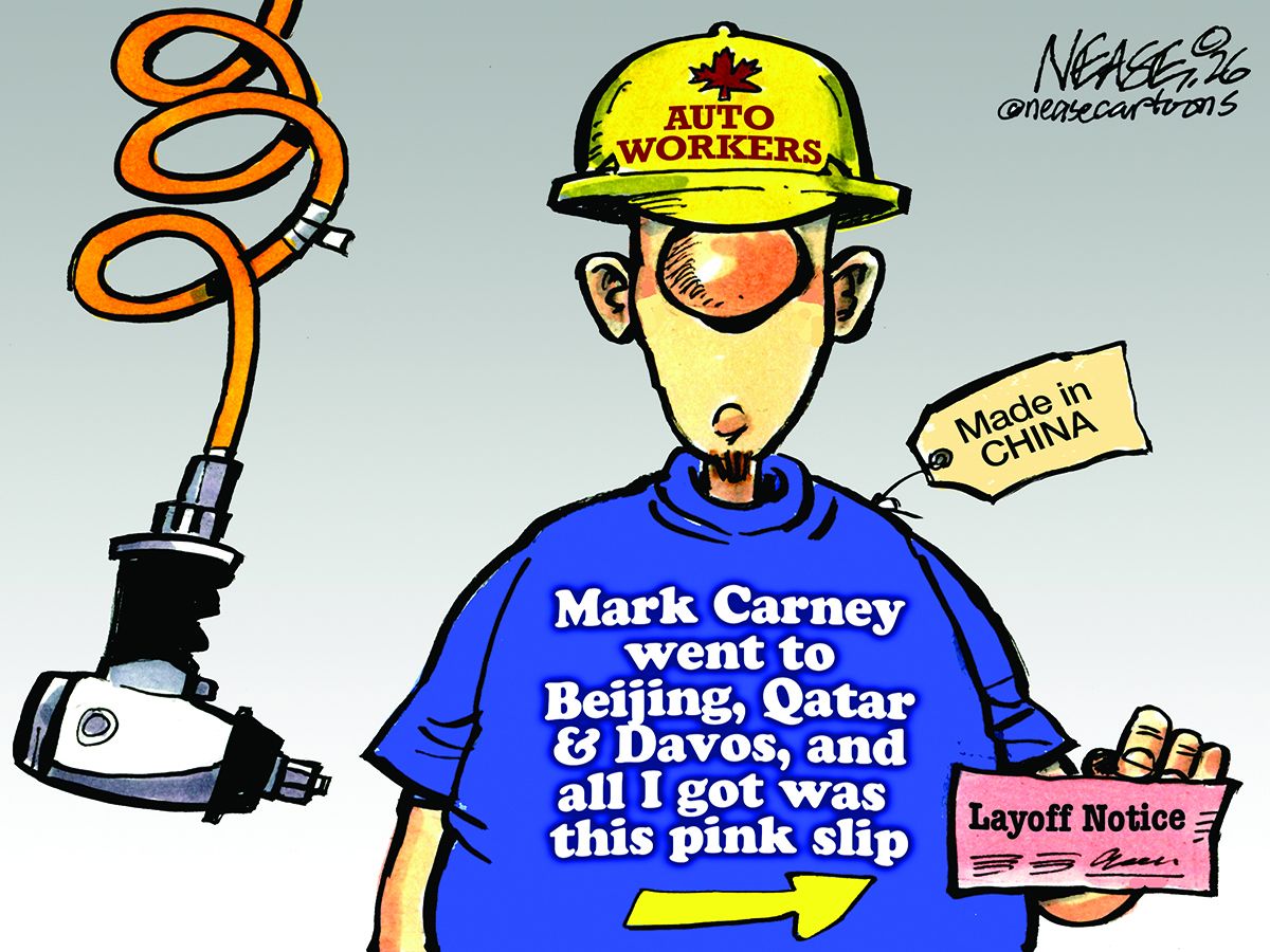 Steve Nease cartoon, Jan. 23, 2026 | Toronto Sun