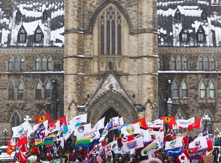 Thousands of First Nations protesters demand urgent meeting with Crown ...