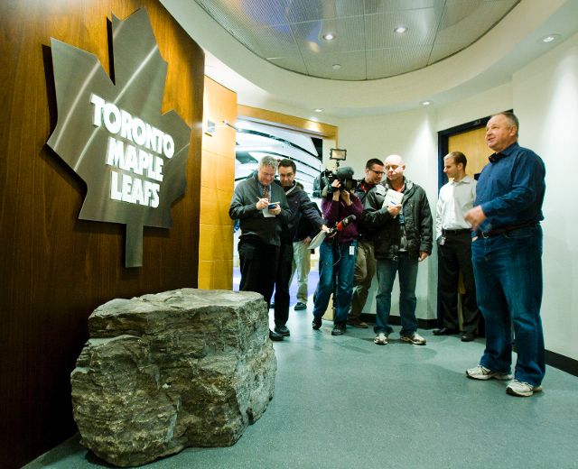 Wiarton limestone new part of Leafs dressing room | Owen Sound Sun Times