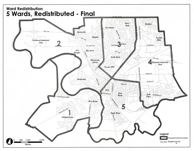 Councillors support revised 5-ward map | Brantford Expositor