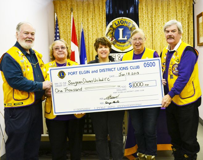 Lions Club donates to SSUFC | The Shoreline Beacon