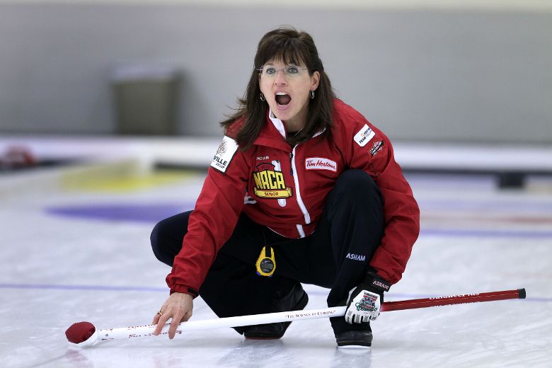 Cathy King, first skip to win all three national age-group titles, to ...