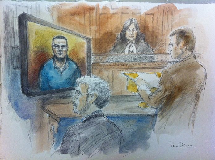 Michael Rafferty appears by video from Kingston Penitentiary in a bid ...