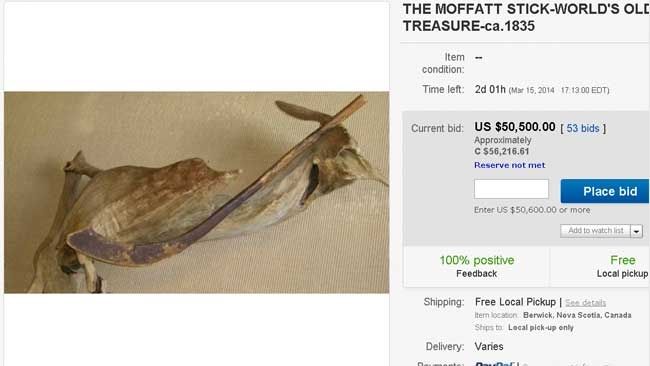 'World's oldest hockey stick' tops $50K in EBay auction | Toronto Sun