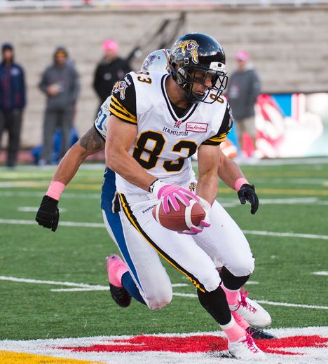 Tiger-Cats' Andy Fantuz looks to keep rolling against Roughriders ...
