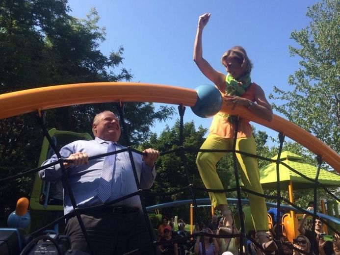 Rob Ford bested by Karen Stintz in climbing race | Toronto Sun