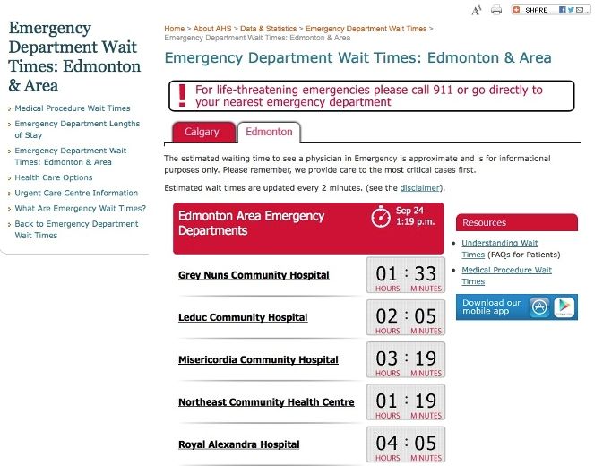 Alberta Health Services adds Strathcona hospital to emergency room wait ...