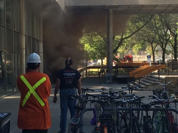 Ladder starts fire in City Hall hydro vault room | Toronto Sun