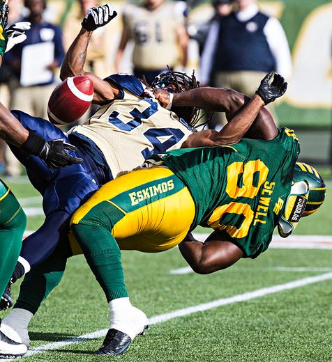 Former Eskimos offensive linemen Hec Pothier and Bill Stevenson ...