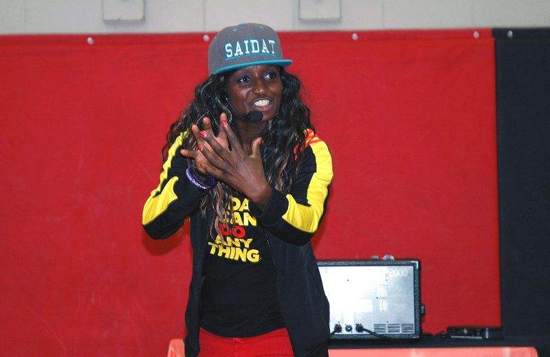 Saidat visits St. Thomas on cross-country anti-bullying tour | St ...