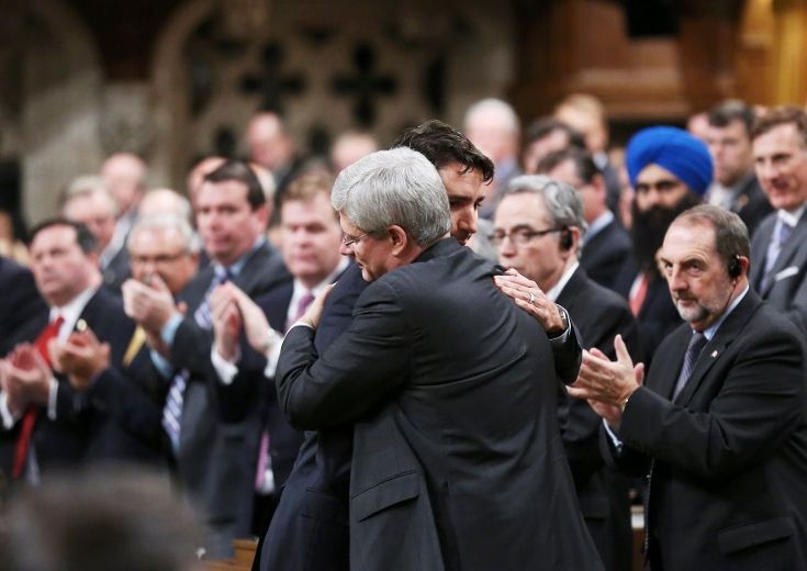Canada's political leaders 'hug it out' | Toronto Sun