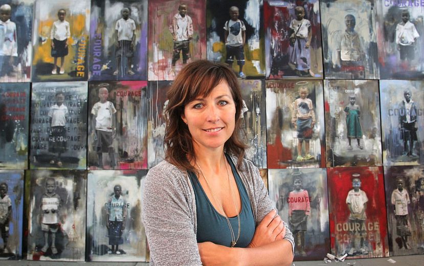 Artwork: Heather Haynes has painted portraits of the children she met ...