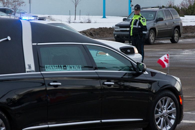 Police, emergency responders, public gather in St. Albert for memorial ...