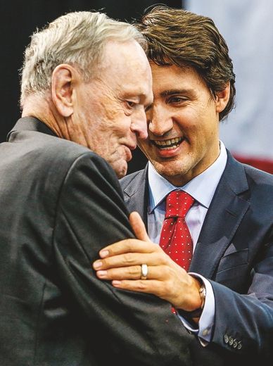 Trudeau and Chretien mark 50th anniversary of flag | Toronto Sun