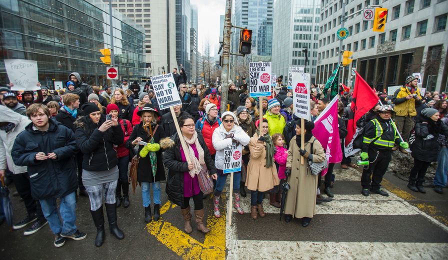 Torontonians protest 'Orwellian' terror bill | Toronto Sun