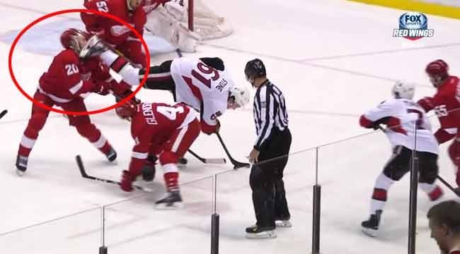 Red Wings' Drew Miller suffers nasty face laceration after taking skate ...