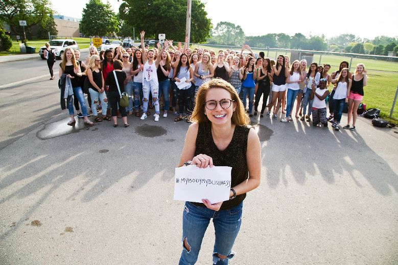 Student at centre of London, Ont., dress code protest cheered as dozens ...
