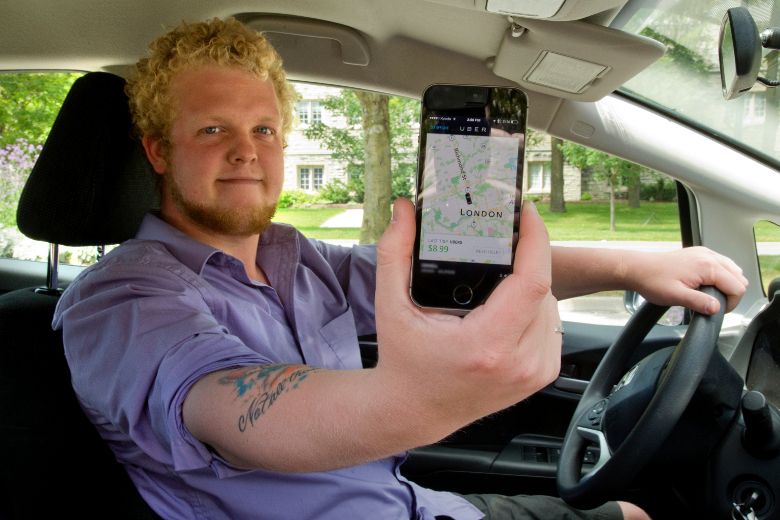 Western University graduate student Connell Miller drives for Uber in ...