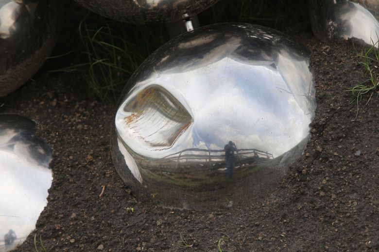 Vandals damage Edmonton's controversial shiny balls - the Talus Dome ...