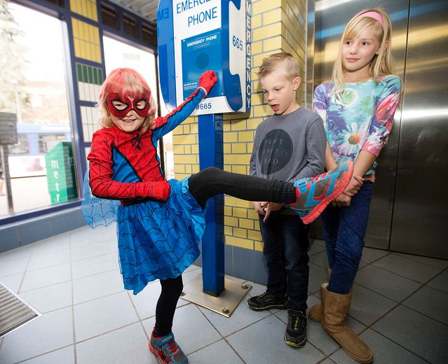 Spider Mable teaching Edmonton kids to reach out to heroes in uniform ...