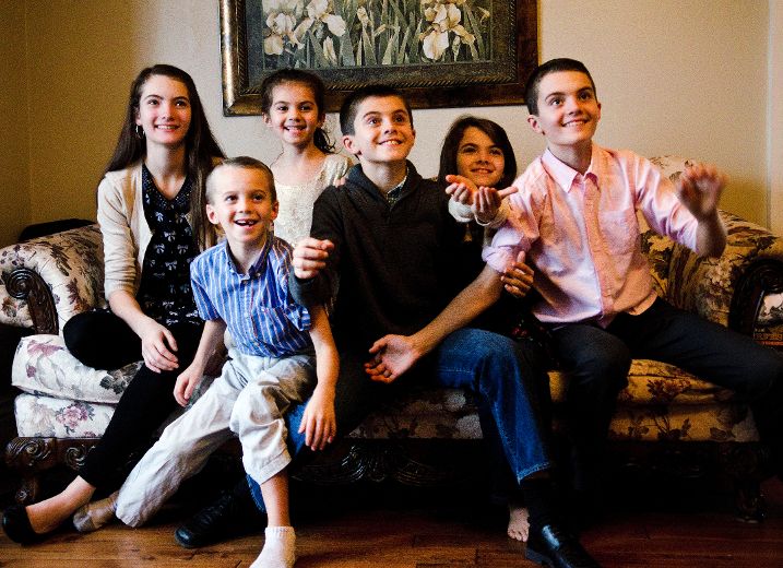 Supported by their parents, six young Leahy kids carry on the clan's ...