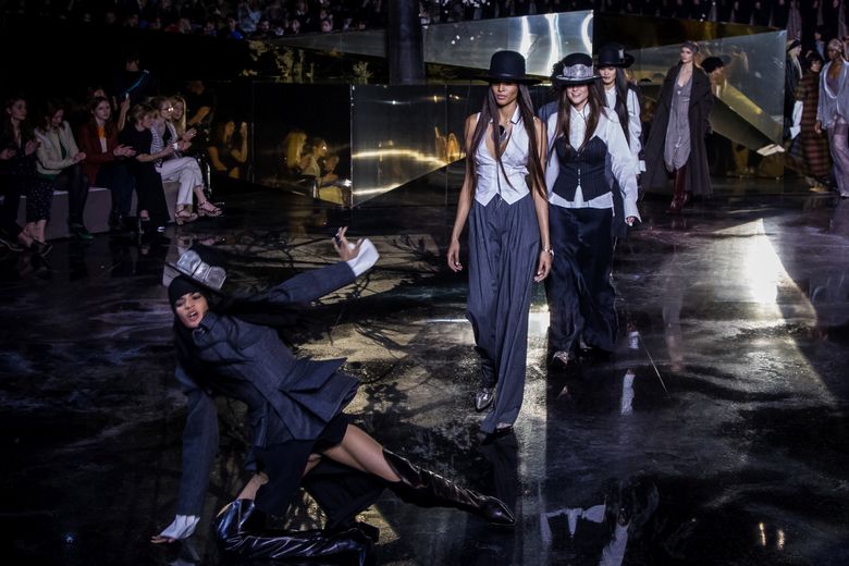 Models falling on the runway an inevitable part of fashion shows ...