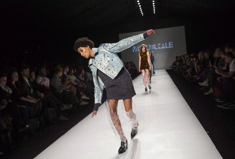 Models falling on the runway an inevitable part of fashion shows ...