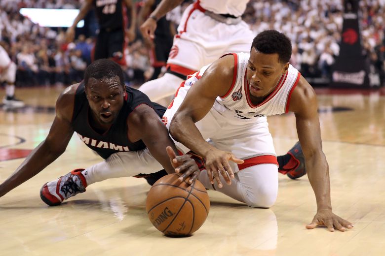 Miami Heat's Luol Deng exits Game 5 against Raptors with injury ...