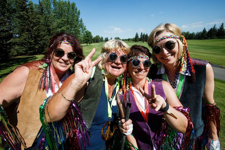 Women don hippy clothing, have golfing fun while helping Lurana Shelter ...