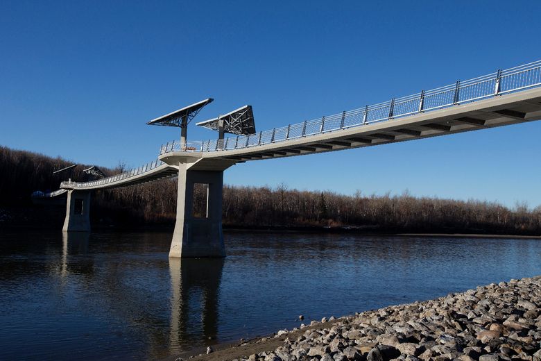 New Terwillegar Park Footbridge opens up Edmonton's river valley ...