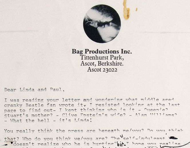Angry John Lennon letter to Paul McCartney sells for nearly US$30Gs ...