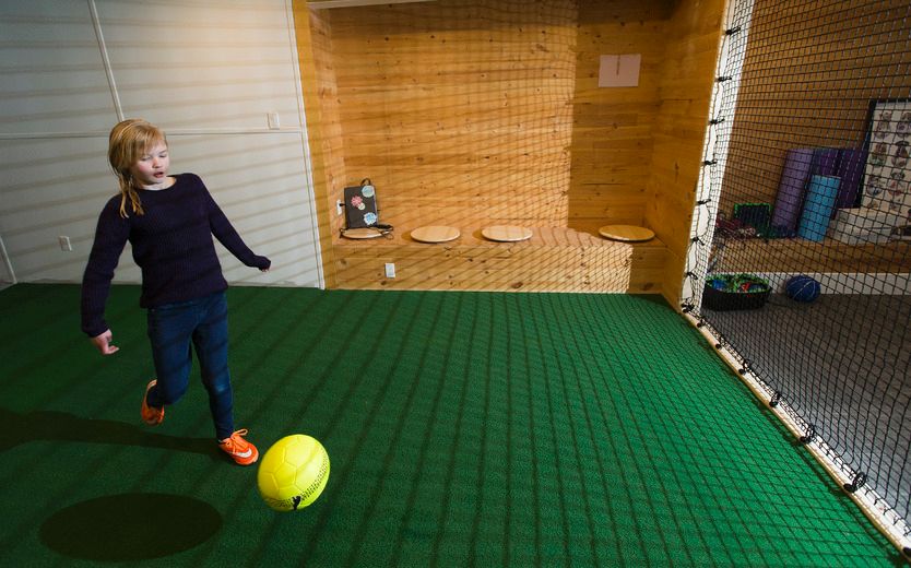 Basement soccer training area lets girl with cystic fibrosis keep ...