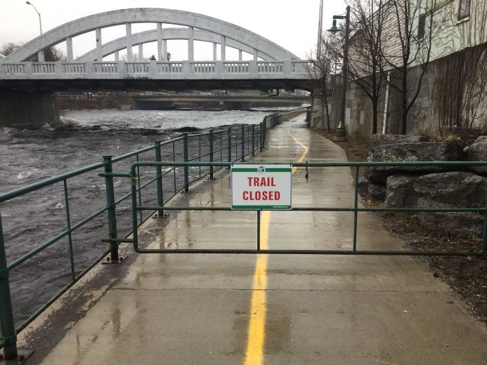 High water levels close parts of Waterfront Trail | Belleville ...