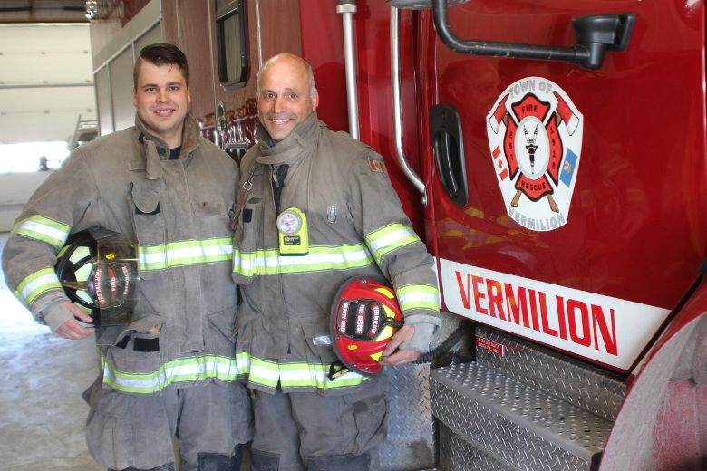Father and Son Firefighting Duo | Vermilion Standard Father and Son Firefighting Duo | Vermilion Standard