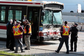 TTC bus in crash with tractor-trailer | Toronto Sun