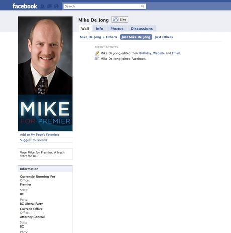Mike de Jong first Liberal leadership candidate to announce via Facebook, oops | Vancouver Sun