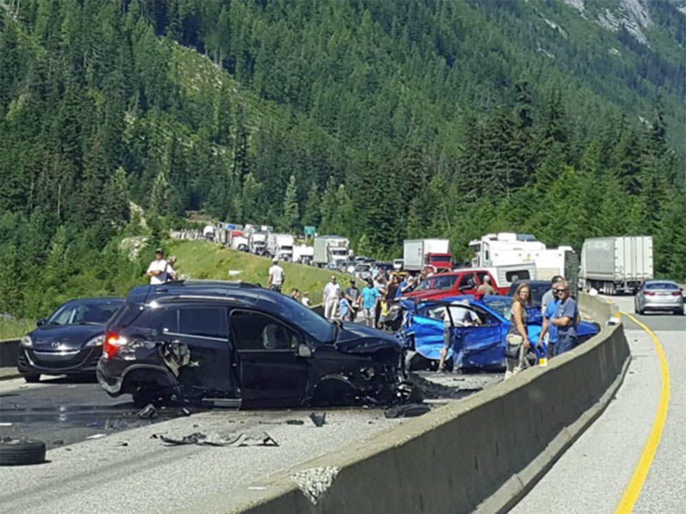 One seriously hurt in British Columbia Highway5 multi-vehicle accident ...