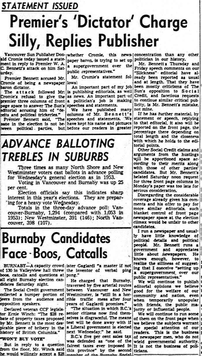 This Week in History: 1956 Wacky Bennett squares off against the ...