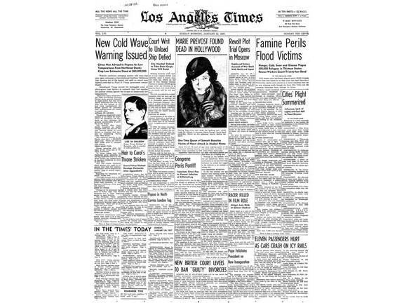 This Week in History: 1937 A Hollywood queen meets a grisly end ...