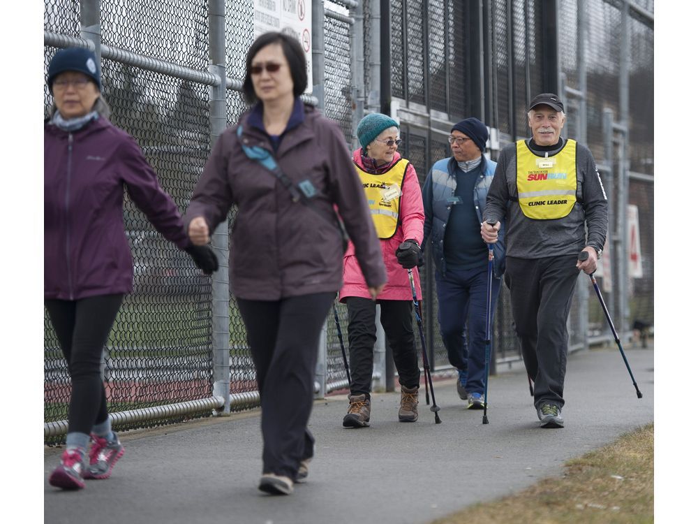 Nordic walkers pole together for fun, full-body fitness | Vancouver Sun