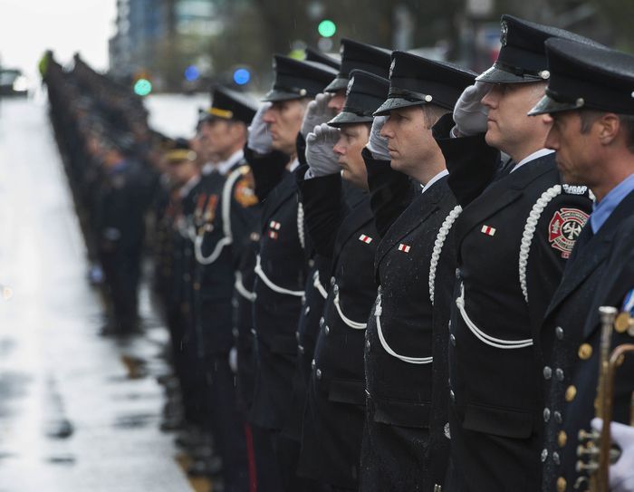 Photos: Vancouver firefighter Robert Roselund given departmental ...