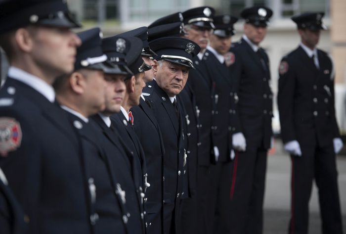 Photos: Vancouver firefighter Robert Roselund given departmental ...