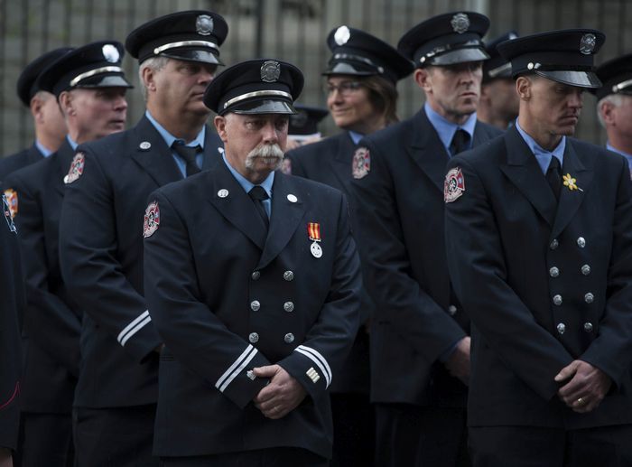 Photos: Vancouver firefighter Robert Roselund given departmental ...