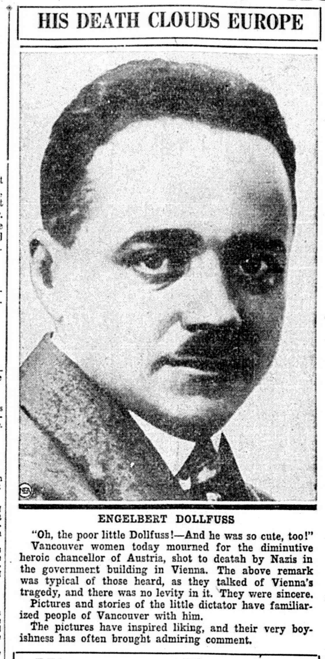 This Week in History: 1934 — Nazis assassinate chancellor of Austria ...