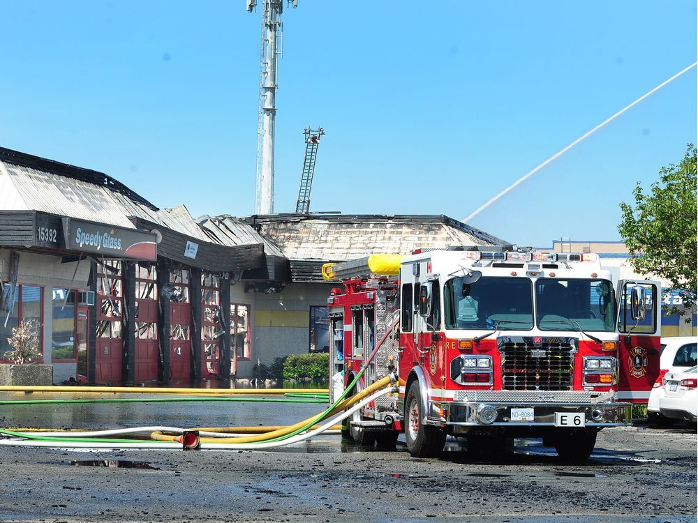 Fraser Highway reopened after Sunday morning fire at Surrey tire shop ...