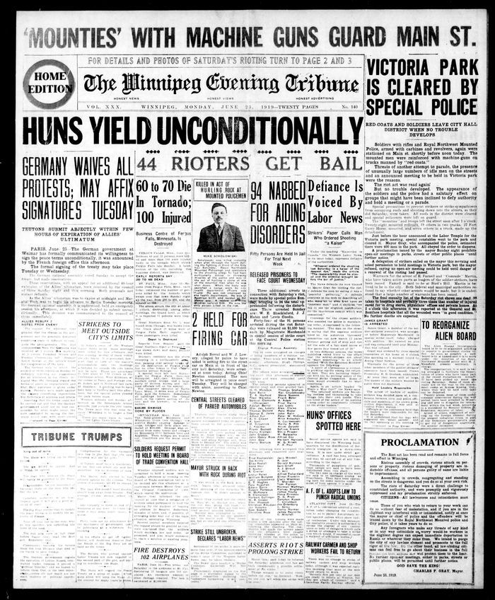 This Week in History: 1919: Workers in Winnipeg launch a general strike ...