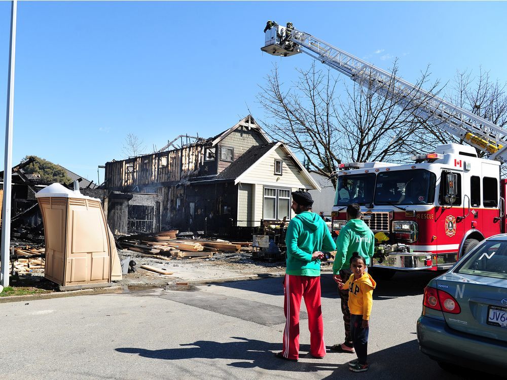 Surrey fire destroys home under construction, evacuates two others ...