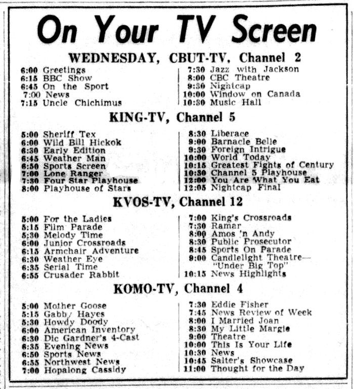 This Week in History, 1953: Vancouver's first television station starts ...