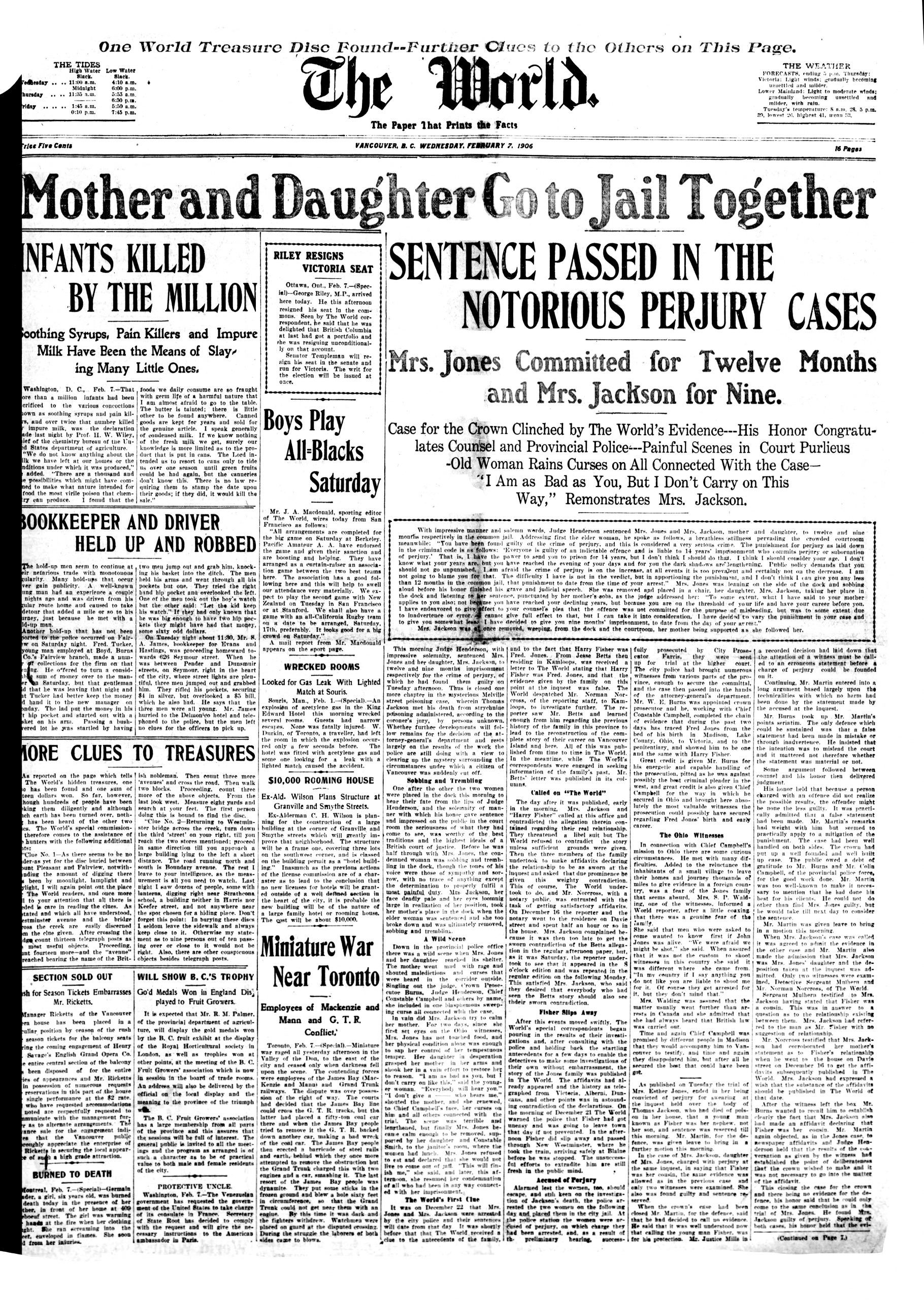 This Week in History: 1905 — A poisoning, a perjury and a throughly ...