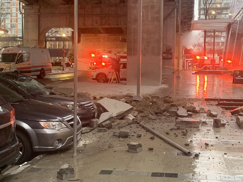 Explosion near Vancouver House throws chunks of concrete onto cars ...